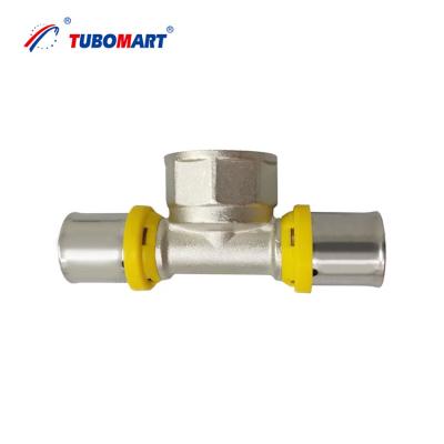 China TUBOMART OEM Factory Direct PEX TH TYPE Press Fittings Equal Tee for Multilayer PEX Pipes Gas Plumbing Solutions for sale