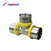 China Original OEM Brass Press Fitting EQUAL and UNEQUAL TEE UNION for PEX/AL/PEX Multilayer Pipe for Water and Gas Use ISO Certified for sale