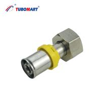 China OEM PEX-AL Crimp Fittings EQUAL and UNEQUAL ELBOW UNION for Plastic Gas & Water PEX Composition Pipes - ISO9001/ISO17484 for sale