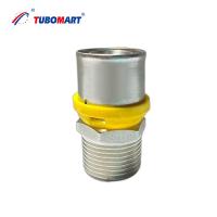 China Tubomart OEM PEX-AL-Pex TH Type Press Fitting FEMALE ELBOW UNION WITH WALL-PALTE for PAP Multilayer Pipe for Water and Gas System for sale