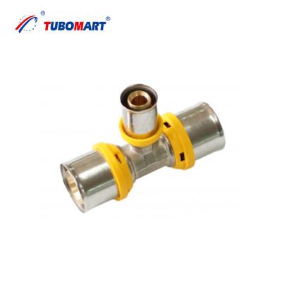 China OEM PEX-AL-PEX Brass Press Fitting FEMALE ELBOW UNION for Plumbing and Gas System with ISO9001/ISO17484 for sale