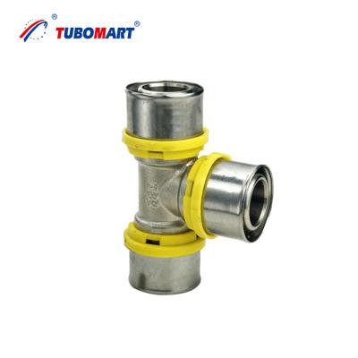 China OEM PEX-AL-PEX Brass Press Fitting FEMALE ELBOW UNION for Plumbing and Gas Pipe with ISO9001/ISO17484 for sale