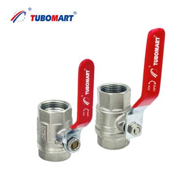 China TUBOMART OEM Brass Ball Valve with Butterfly Handle 1/2''-1'' Brass Ball Valve for Water Supply for sale