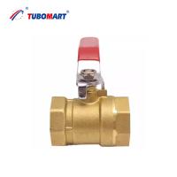 China TUBOMART OEM Brass Ball Valve with Internal & External Thread 16-32mm * 1/2''-1''' NPT Thread for Water Gas for sale