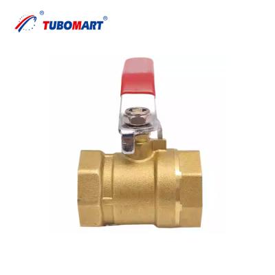 China TUBOMART OEM Brass Ball Valve with Internal & External Thread 16-32mm * 1/2''-1''' NPT Thread for Water Gas for sale