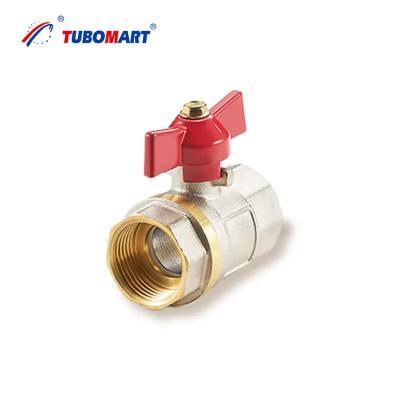 China TUBOMART OEM Professional Manufacturer Female PEX Ball Valves Brass Valve with Butterfly Handle PEX Piping Solutions for sale