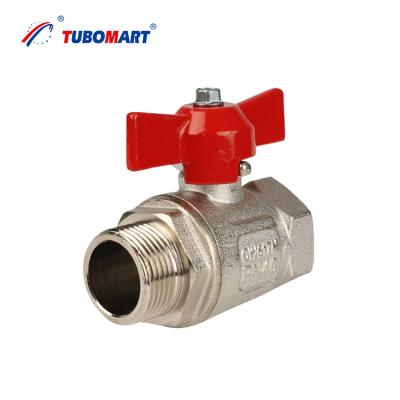 China TUBOMART OEM Manual Brass Ball Valve for PEX-AL-PEX 16-32mm 1/2''-1'' Water & Gas for sale