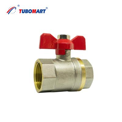 China OEM/ODM and AS4617 Cert. for Hot and Cold Water Brass Ball Valve with Long Handle and Brass Color and Nickel-Plated Color for sale