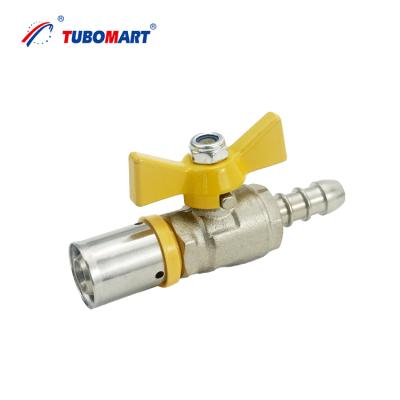 China OEM Customization Supported Brass Gas Valve Press fittings manufacturer exports pressure ball valves pipe materials and pipe fittings for gas system for sale