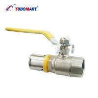 China OEM pressure gas hose ball valve with long handle, size S16X10, suitable for PAP multi-layer gas pipelines. for sale