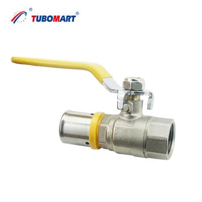 China OEM pressure gas hose ball valve with long handle, size S16X10, suitable for PAP multi-layer gas pipelines. for sale