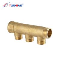 China Floor Heating Valve Brass Pex Manifold with Working Temperature 95°C 2-6 Ways Manifold Water 36mm 50mm Underfloor Hose Brass Water Manifold for Home Floor Heating for sale