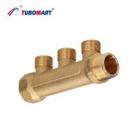 China ISO Certified Tubomart 2 To 12 Water Collector Plumbing Manifold Floor Heating System Brass Water Manifold for sale