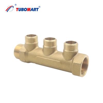 China Flexible Pex Manifold with Brass Fittings Providing Service in Radiant Heating and Plumbing Systems Ensuring Leak Free Operation for sale