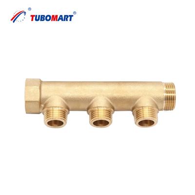 China TUBOMART OEM ISO 9001 Certified Modern Design 36mm 3/4''-1'' Brass Manifold Easy Installation for Hot Cold Water Heating System for sale