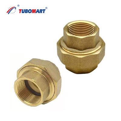 China TUBOMART OEM Reliable Supplier Brass Fittings Female Straight Screw Fittings for Hot and Cold Water Piping System for sale