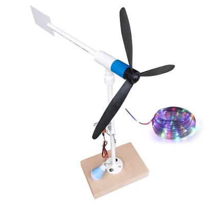 China Micro Wind Turbine Spinner Power Generator Model Led Night Light Garden Yard Windmills for sale