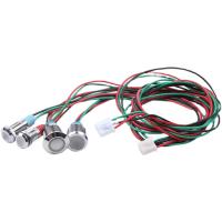 China RGB Three Color Led Indicator Light Waterproof Signal Pilot Lamp With Cable Connectors 12-24V for sale