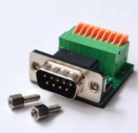 China DB9 D Sub 9 Pin Female Male RS232 Serial Adapter to Screw Terminal Blocks Breakout Board Without Cover for sale