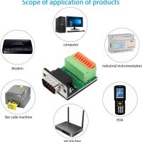 China DB9 D Sub 9 Pin Female Male RS232 Serial Adapter to Screw Terminal Blocks Breakout Board Without Cover for sale