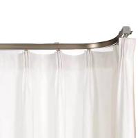 China Heavy Duty Bendable Plastic Aluminum Pole Window Curved Curtain Rod Track Rail Inner Pulley for sale