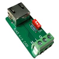 China Female Jack RJ45 Connector to CAN Bus Interface Port 3 Pin Terminals Breakout Board for sale