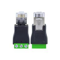 China RJ45 Male to RS485 3 Pin Screw Terminal Adapter Connector Splitter for sale