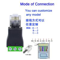 China RJ45 Male to RS485 3 Pin Screw Terminal Adapter Connector Splitter for sale