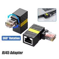 China Network RJ45 Adapter Female to Male Cat6A 360 Degree Rotation for LAN Ethernet Network for sale
