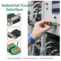 China DB9 D Sub 9 Pin Female Male RS232 Serial Adapter to Screw Terminal Blocks Breakout Board Without Cover for sale