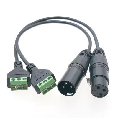 China XLR Male Female Plug To 3 Pin Screw Terminals Adapter XLR Audio Plug Cable 30cm For Microphone Mixer Speakers for sale