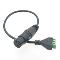 China XLR Male Female Plug To 3 Pin Screw Terminals Adapter XLR Audio Plug Cable 30cm For Microphone Mixer Speakers for sale