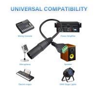China XLR Male Female Plug To 3 Pin Screw Terminals Adapter XLR Audio Plug Cable 30cm For Microphone Mixer Speakers for sale