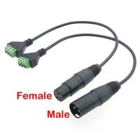 China XLR Male Female Plug To 3 Pin Screw Terminals Adapter XLR Audio Plug Cable 30cm For Microphone Mixer Speakers for sale