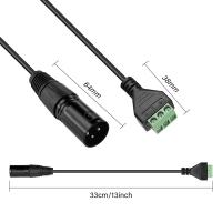 China XLR Male Female Plug To 3 Pin Screw Terminals Adapter XLR Audio Plug Cable 30cm For Microphone Mixer Speakers for sale