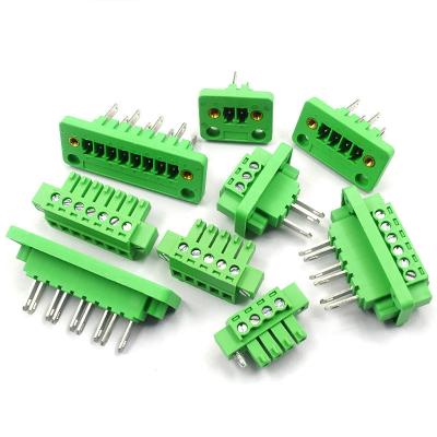 China 3.81 mm pitch Feed Through Flange Pluggable Terminal Blocks for sale
