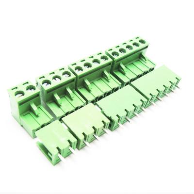China 5.08mm Pitch PCB Plug-in Screw Terminal Blocks Plug + Straight Pin Header for sale