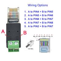 China RJ45 Network Male 8P8C to RS485 Screw Terminal Block Adapter for sale