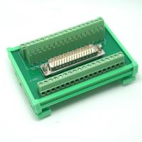 China DB50 Male socket D Sub terminal block breakout board adapter cable connector DIN Rail Type for sale