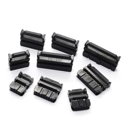 China 2.54mm Flat Cable IDC Female Socket Rectangular Receptacle Connector 6 - 64 Pin TE / Tyco / Amp Replacement for sale
