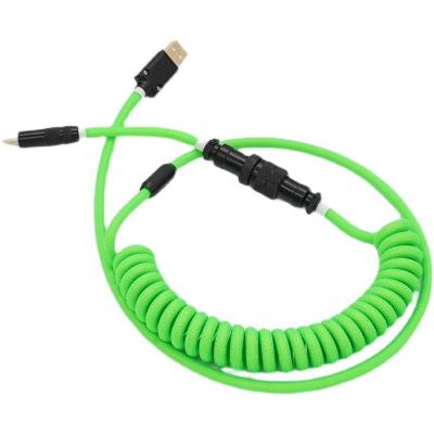 China Sectional Type C USB Charging Cable Mechanical Keyboard Detachable Coiled Data Charge Cable Kit for sale