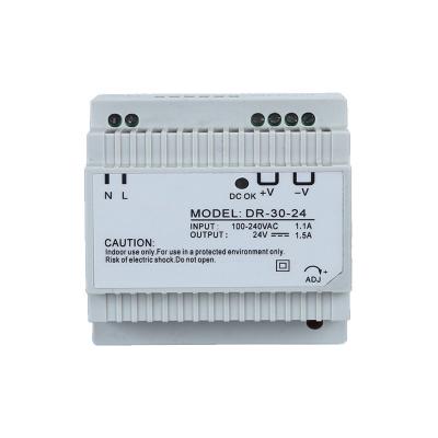 China DR-30-24 24W 24V 1.5A DC Output Din Rail Switching Mode Power Supply for sale