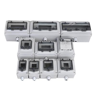 China Wall Electric Enclosure Plastic Switch Circuit breaker Box IP67 Waterproof Outdoor 2 3 4 5 6 8 10 12 16 18 Way for sale