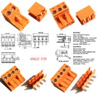 China Orange 5.08mm Spacing PCB Pluggable Screw Terminal Blocks Plug + Pin Header Socket for sale