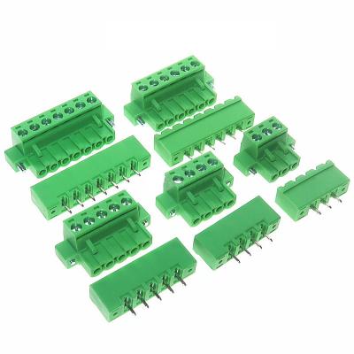 China 5.08mm Pitch PCB Plug-in Screw Terminal Blocks Plug Straight Pin Header with Flange for sale