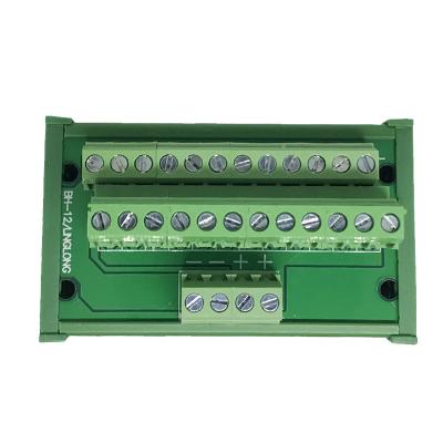 China 1 in 12 out Terminal Blocks Breakout Board Power Source Splitter Wiring Distribution Divider for sale