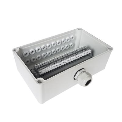 China Electrical Enclosure Project Case Junction Box 250*150*200mm UK2.5B Terminal Blocks Kit 1 in 20 out for sale