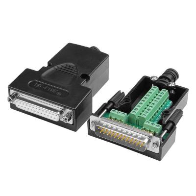 China DB25 D Sub 25 Pin Connectors to Terminal Blocks Adapter with housing for sale