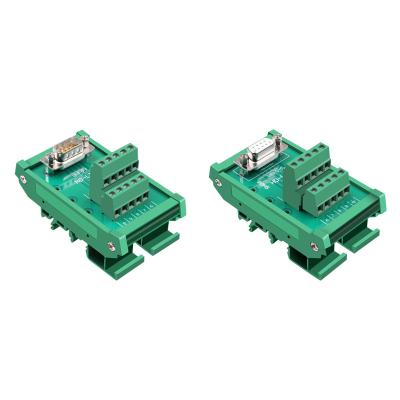 China DB9 D Sub 9 Pin Single End Male Female Connectors Terminal Block  Breakout Board for sale