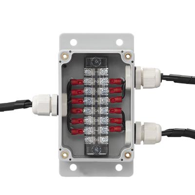 China IP65 Waterproof Cable Distribution Junction Box 100*68*50mm with Terminal Blocks 3 Ways Wall Mounting for sale